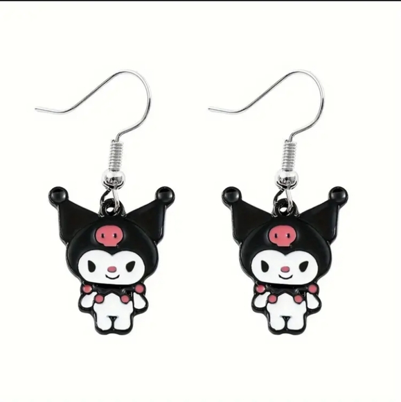Sanrio | Jewelry | Sanrio Kuromi Black And White Earrings | Poshmark